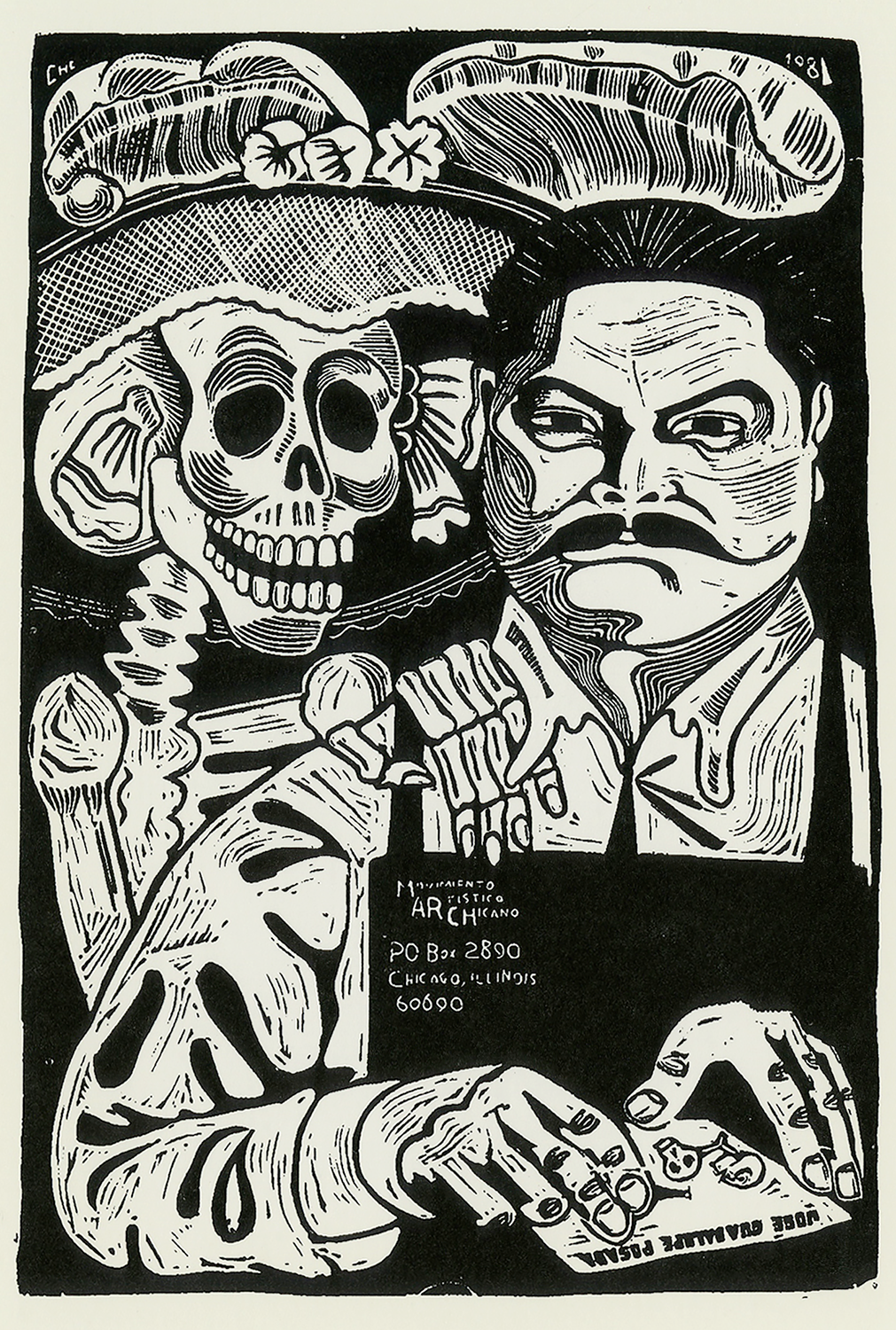 Portrait of José Guadalupe Posada and His Catrina (Retrato de José ...